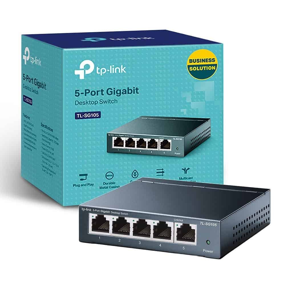 Switch TP-Link 5 Portas Gigabit 10/100/1000 Easy Smart (C/Gestão ...